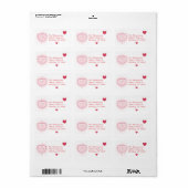 Happy Valentine's Day Mailing Return Heart Labels | Zazzle