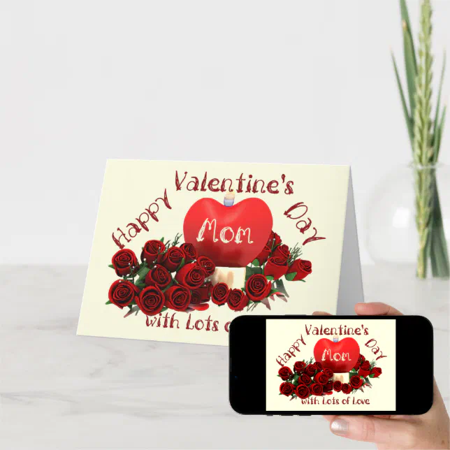 Happy Valentine's Day Mom Holiday Card | Zazzle