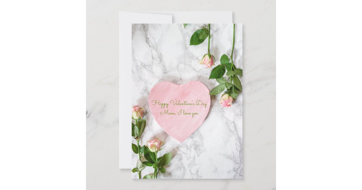 Happy valentine's day mom note card | Zazzle