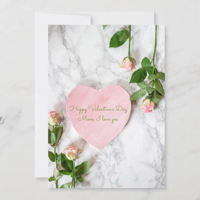 Happy valentine's day mom note card | Zazzle