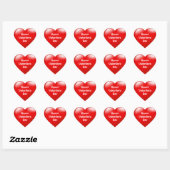 Happy Valentine's Day Red Heart Love Sticker | Zazzle