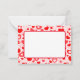Happy Valentine's Day Red Hearts Flat Note Card | Zazzle