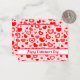 Happy Valentine's Day Red Hearts Flat Note Card | Zazzle