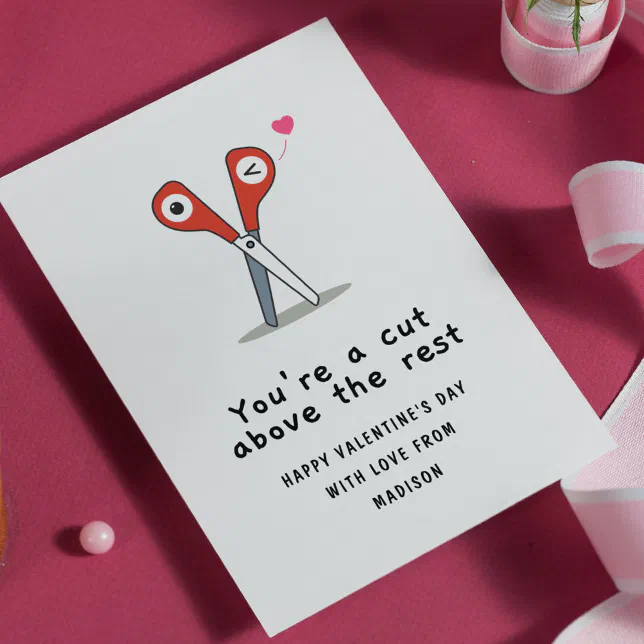 Happy Valentine's Day You're A Cut Above The Rest Note Card | Zazzle