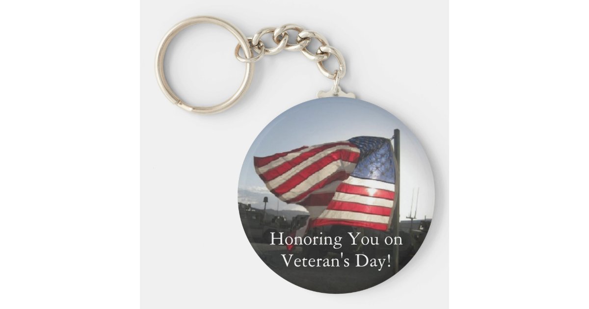 Happy Veteran's Day! Keychain | Zazzle.com