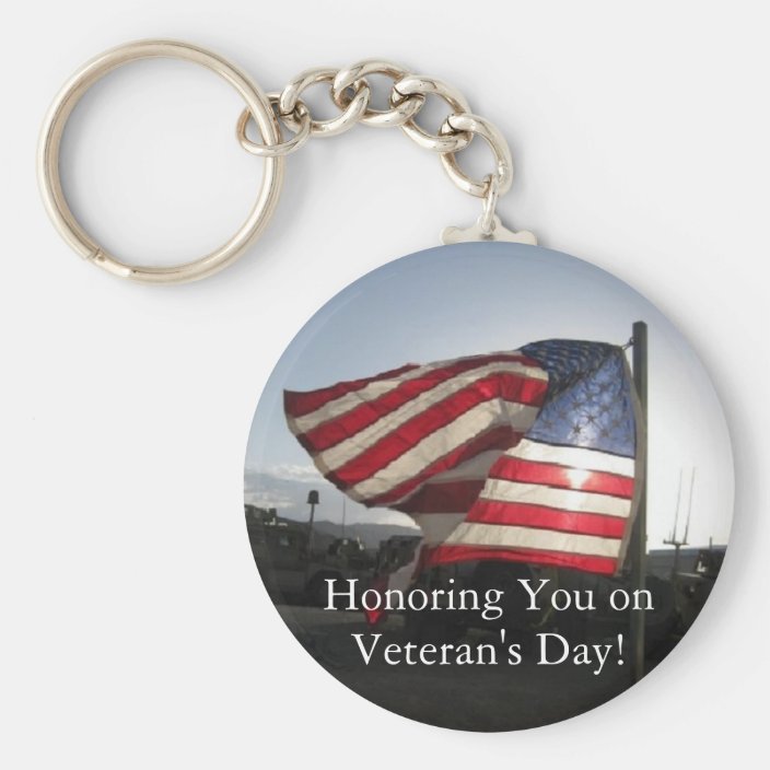 Happy Veteran's Day! Keychain | Zazzle.com