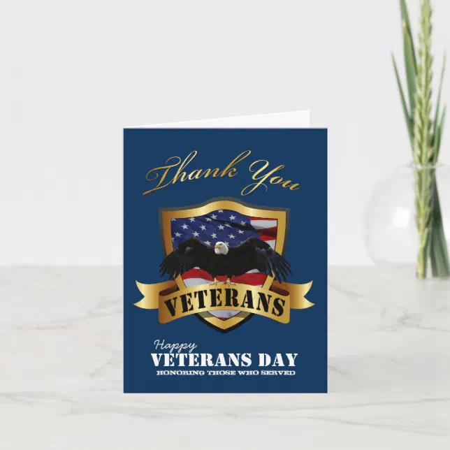 Happy Veterans Day Thank You Cards | Zazzle
