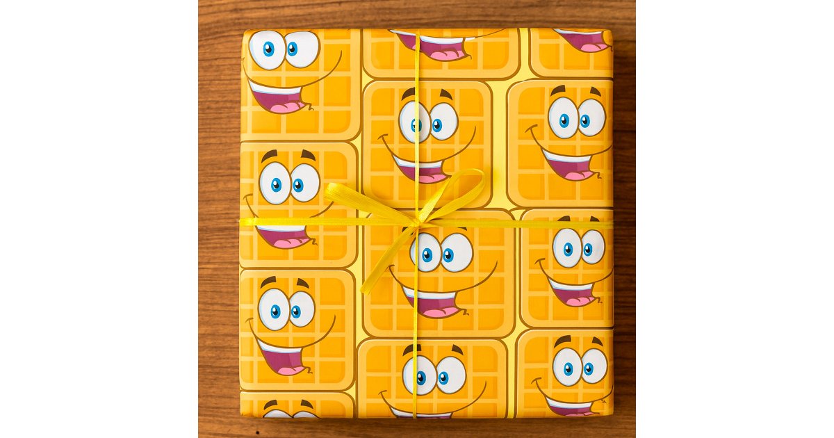 Happy Waffle Wrapping Paper | Zazzle