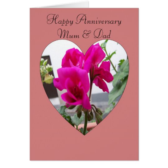 Happy Wedding Anniversary Mother And Father Card Zazzle