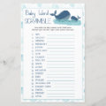 Happy Whales Baby Word Scramble Baby Shower Game | Zazzle