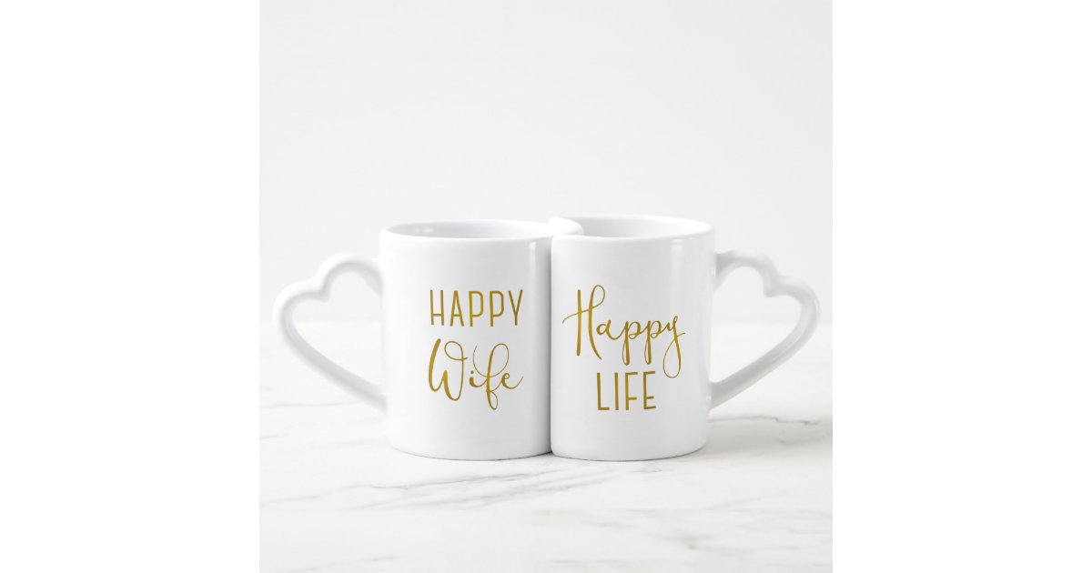 Happy Wife, Happy Life Coffee Mug Set | Zazzle