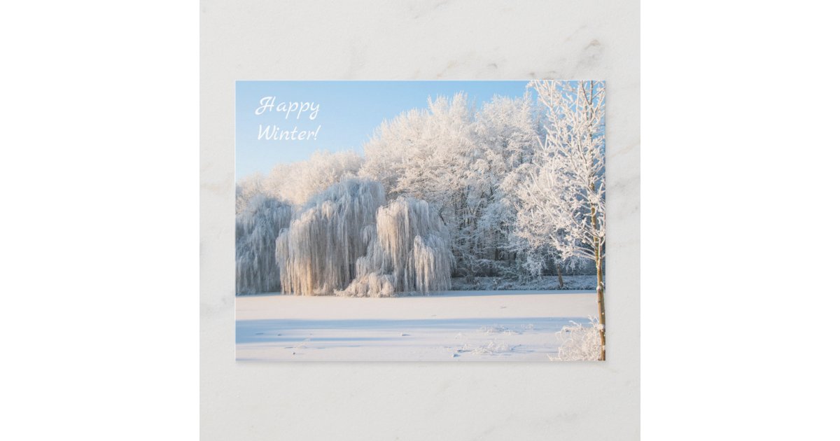 Happy Winter Snow Photo Postcard | Zazzle