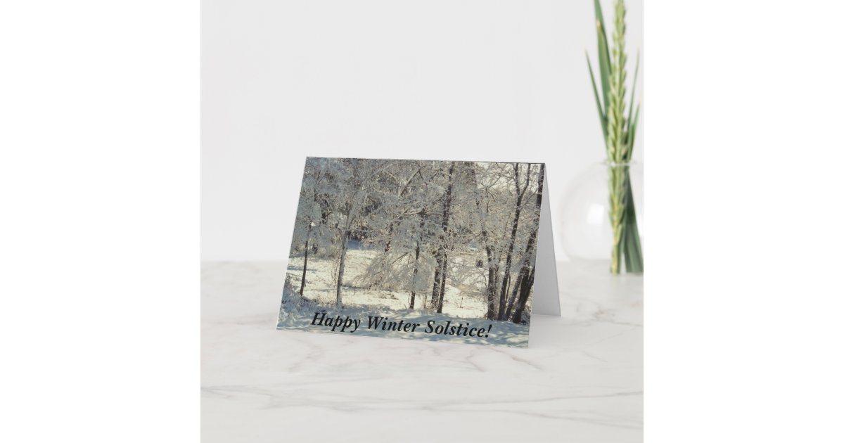 Happy Winter Solstice Holiday Card | Zazzle