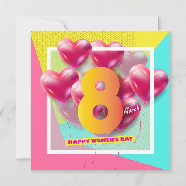 Happy women’s day! 8th March International Holiday Invitation | Zazzle