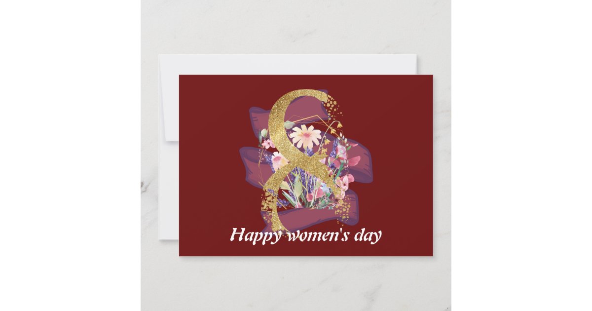 Happy women's day greeting card | Zazzle