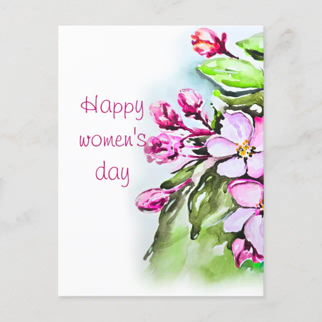 Happy women's day postcard | Zazzle