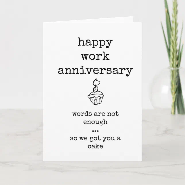 Happy Work Anniversary, Coworker Card | Zazzle