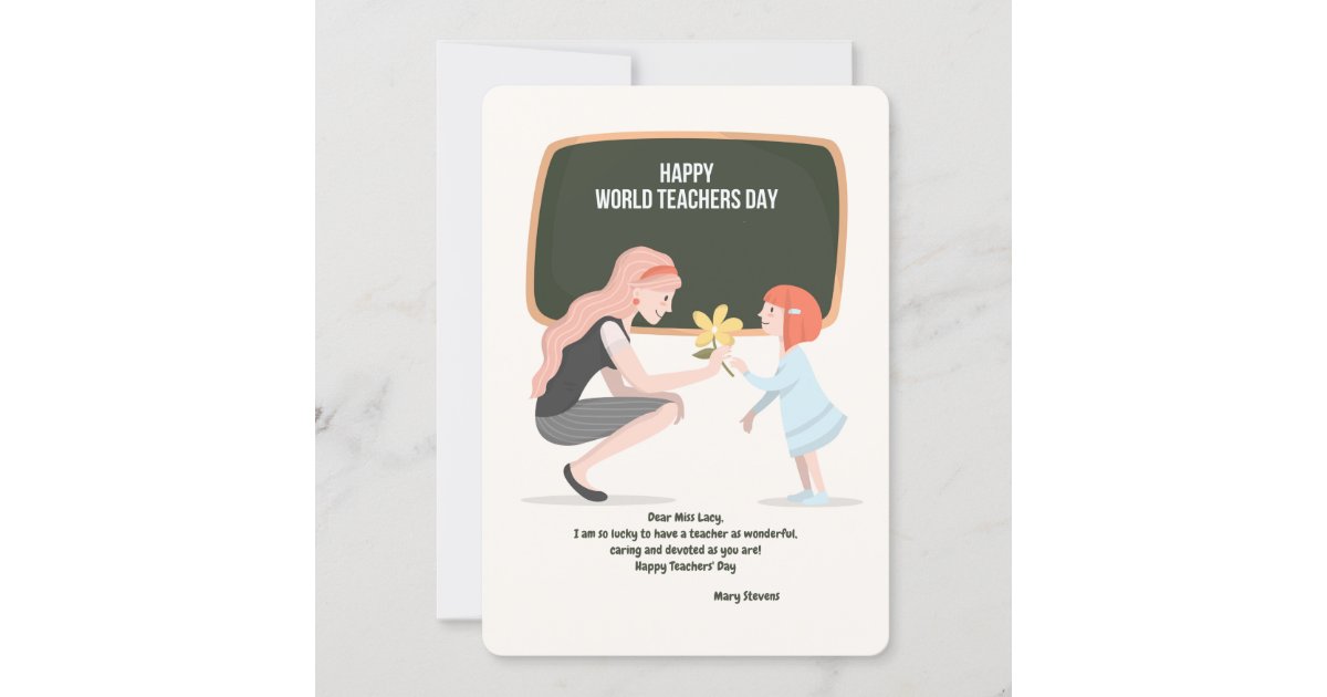 Happy World Teachers' Day Card | Zazzle