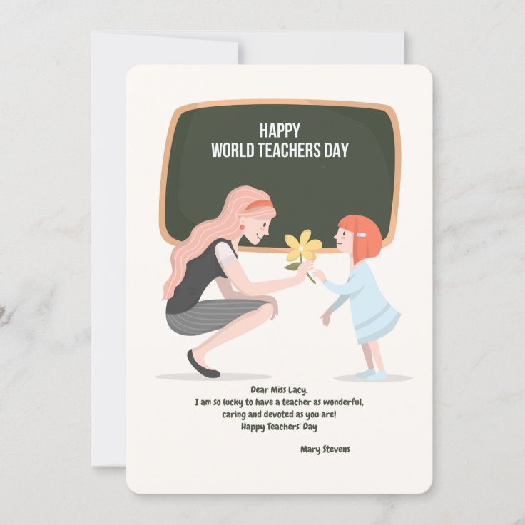 Happy World Teachers' Day Card | Zazzle