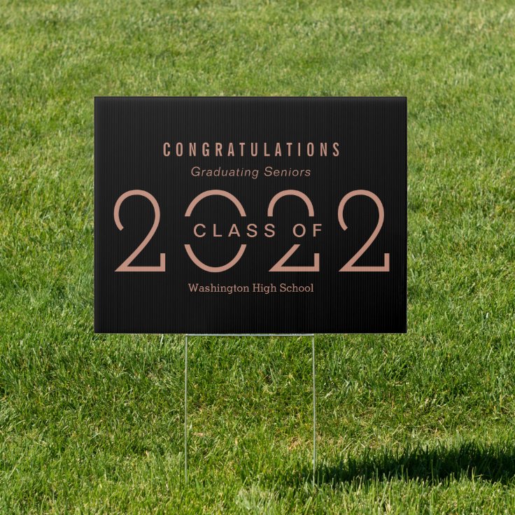 Happy Year EDITABLE COLOR Graduation Yard Sign | Zazzle