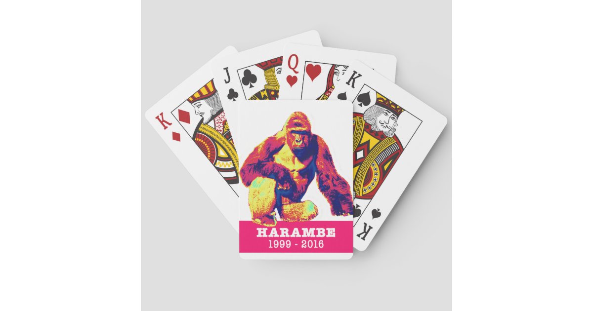 Harambe Playing Cards | Zazzle