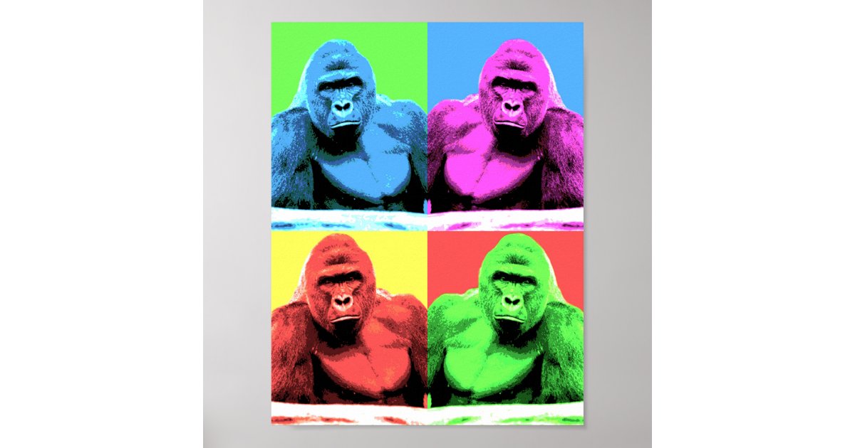 Harambe Pop Art Poster | Zazzle