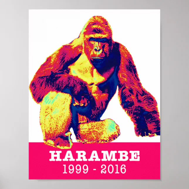 Harambe Tribute Poster | Zazzle