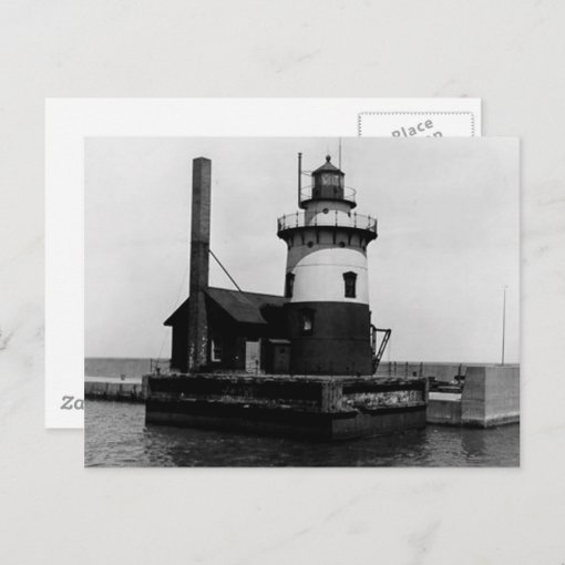 Harbor Beach Lighthouse Postcard | Zazzle