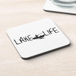 HARD PLASTIC COASTER SAYS ***LAKE LIFE*** | Zazzle
