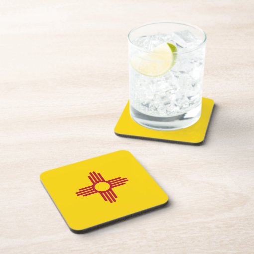 Hard plastic coaster with flag of New Mexico | Zazzle