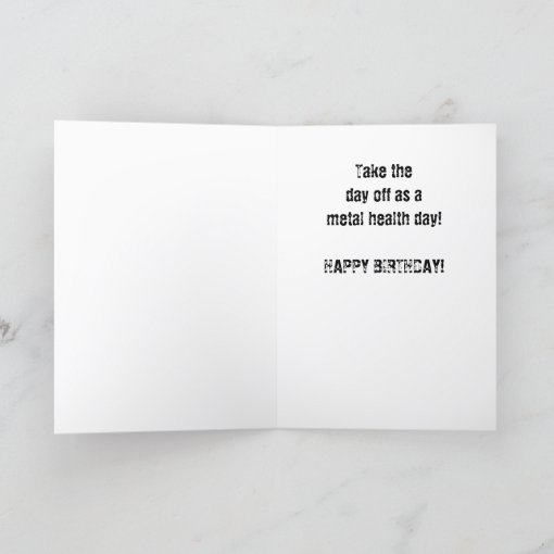 Hard Rockin' Heavy Metal Guitarist Birthday Card | Zazzle