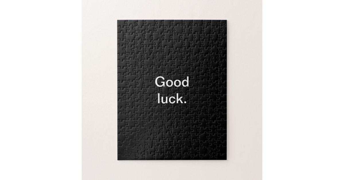 Hard Solid Color Black and White Funny Difficult Jigsaw Puzzle | Zazzle