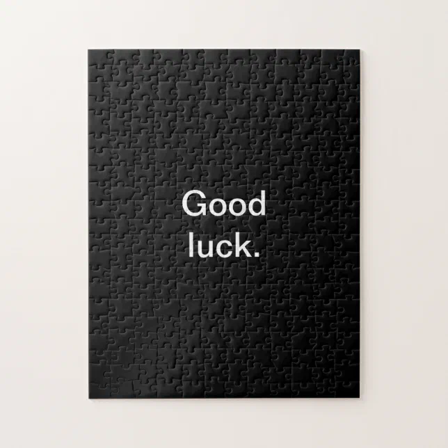 Hard Solid Color Black and White Funny Difficult Jigsaw Puzzle | Zazzle
