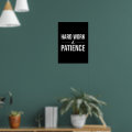 Hard Work and Patience - Success Motivational Poster | Zazzle