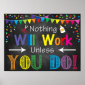 Hard Work Classroom Poster | Zazzle