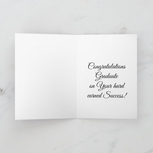 Hard Work Graduation Greeting Card | Zazzle