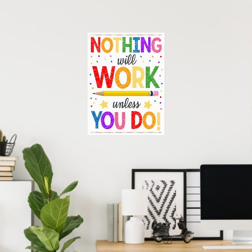 Hard Work Motivational Poster | Zazzle