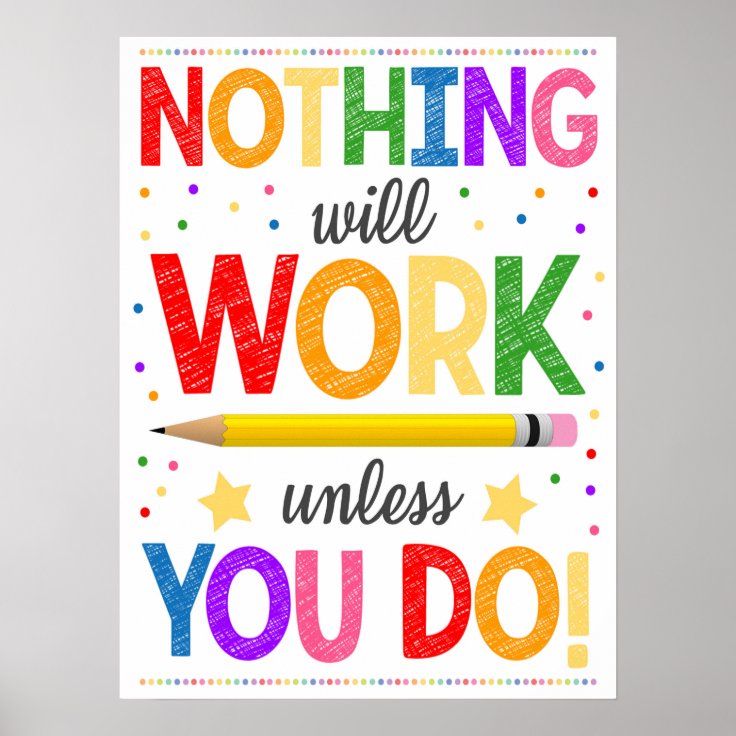 Hard Work Motivational Poster | Zazzle