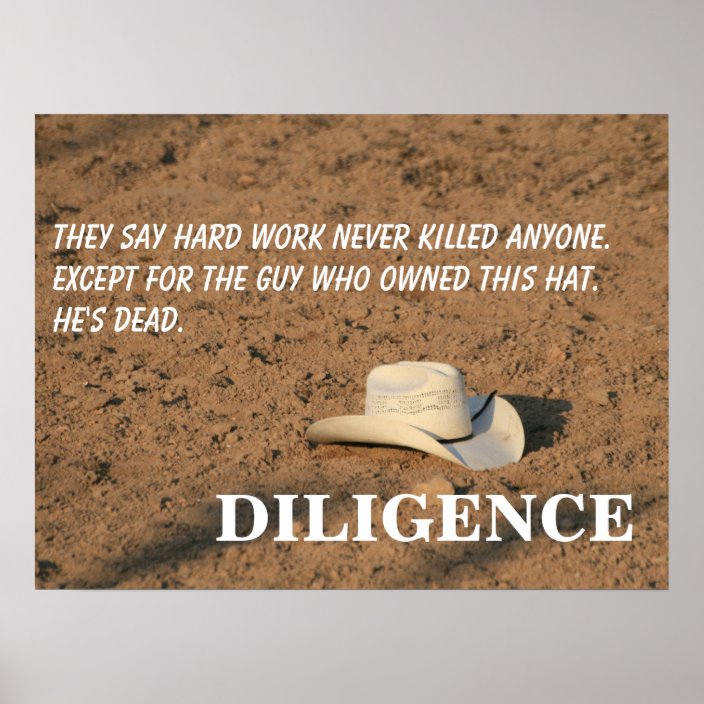 Hard work won't kill you (I promise) [L] Poster | Zazzle.com