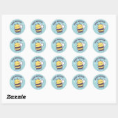 Hard Worker Cute Bee Positive Reward Classic Round Sticker | Zazzle