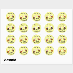 Hard Worker Reward Stickers | Zazzle