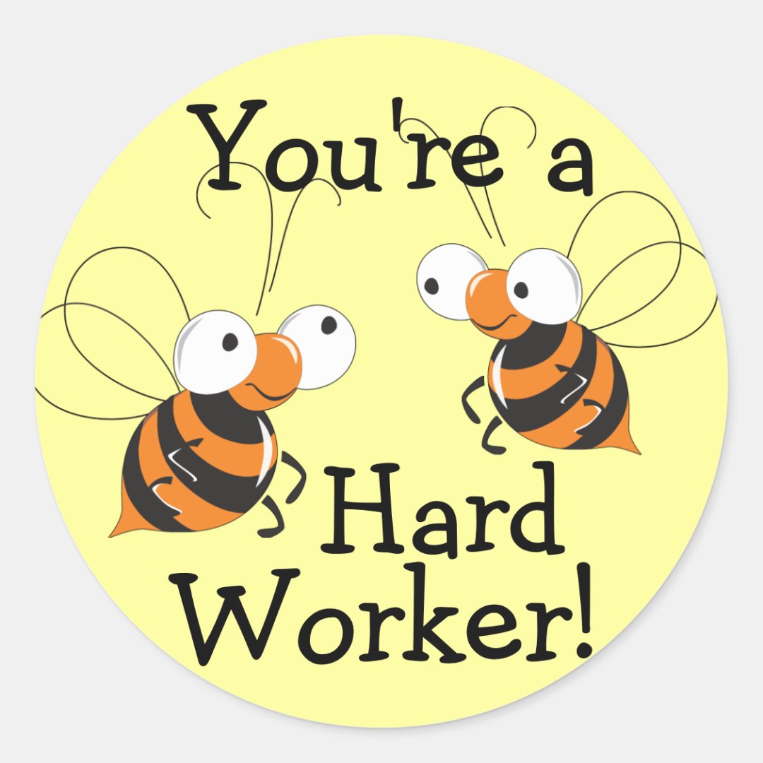 Hard Worker Reward Stickers | Zazzle