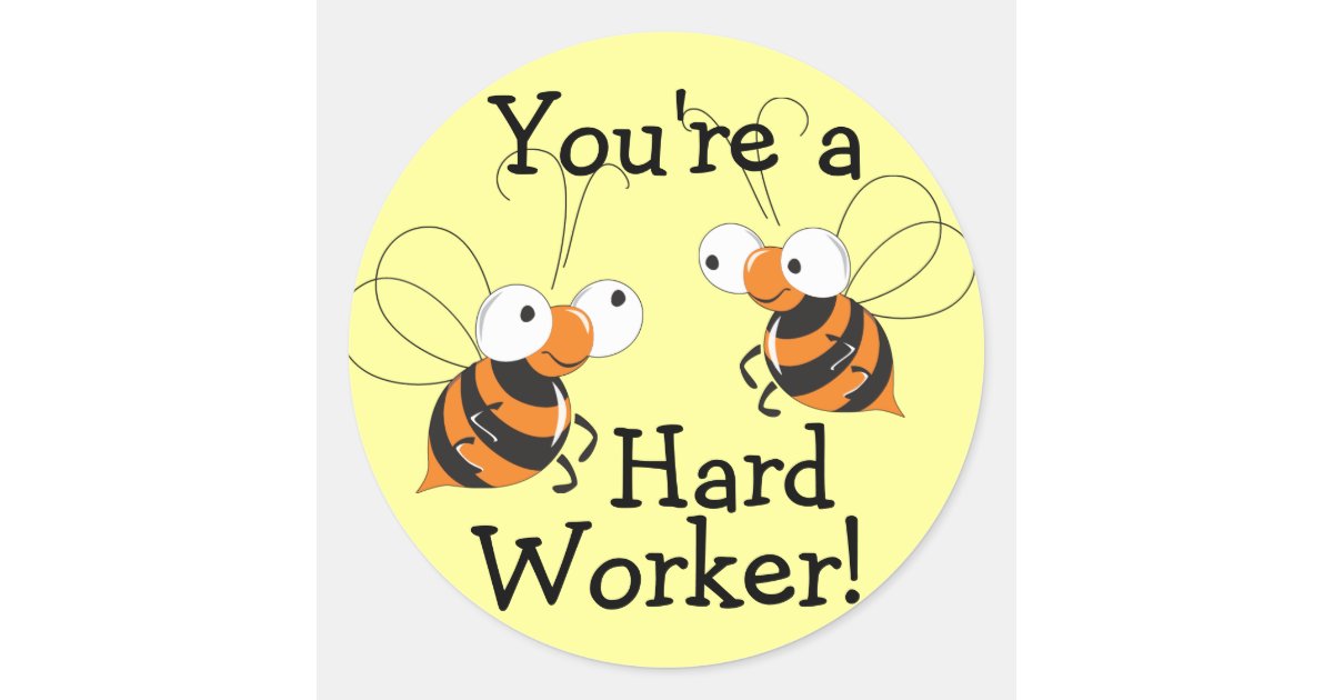 Hard Worker Reward Stickers | Zazzle