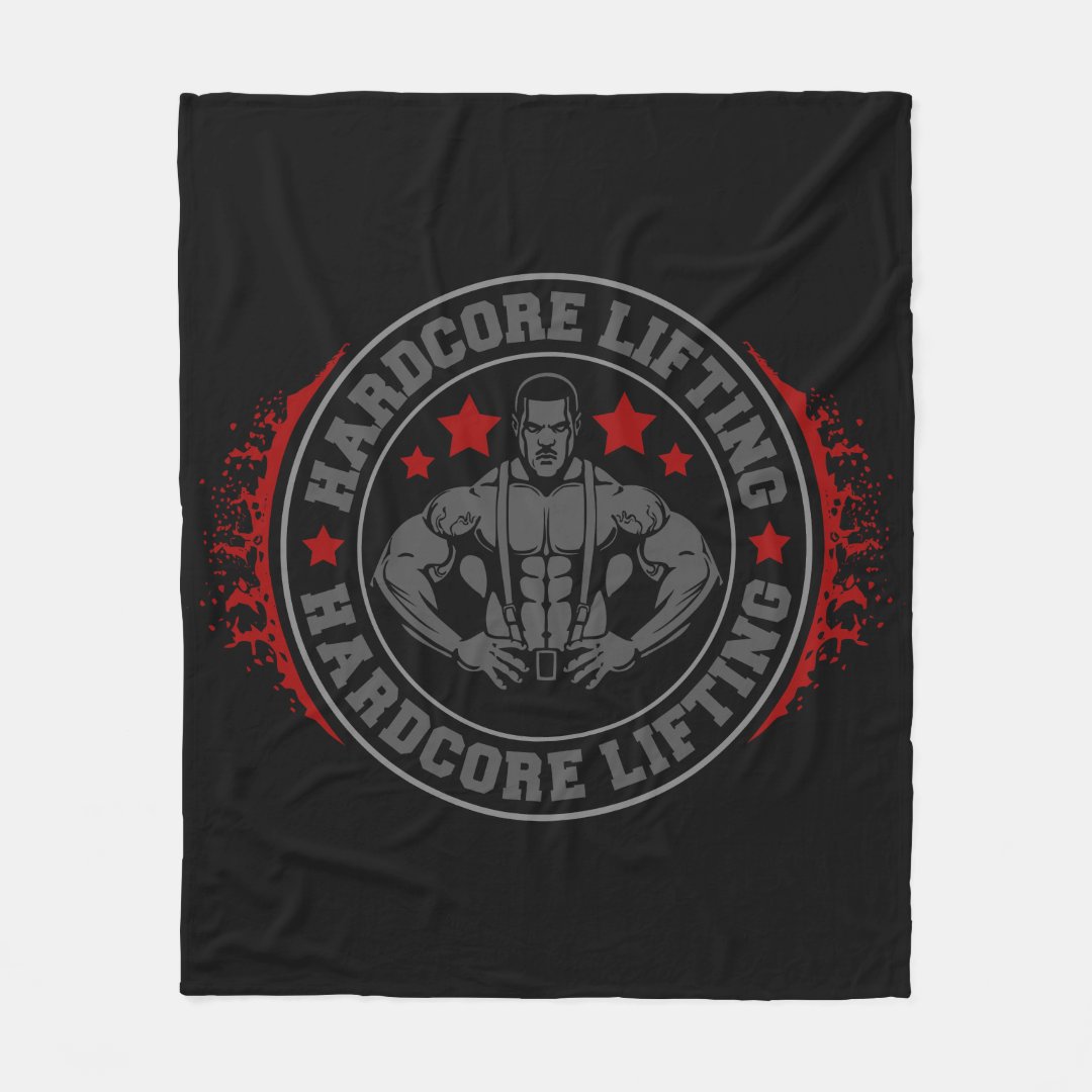 Hardcore Lifting Flexing Bodybuilder Fleece Blanket | Zazzle