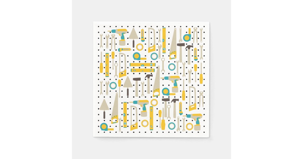 Hardware and Construction Tools Paper Napkins | Zazzle
