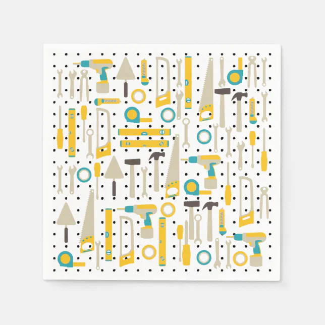 Hardware and Construction Tools Paper Napkins | Zazzle