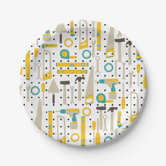Hardware and Construction Tools Paper Plates | Zazzle