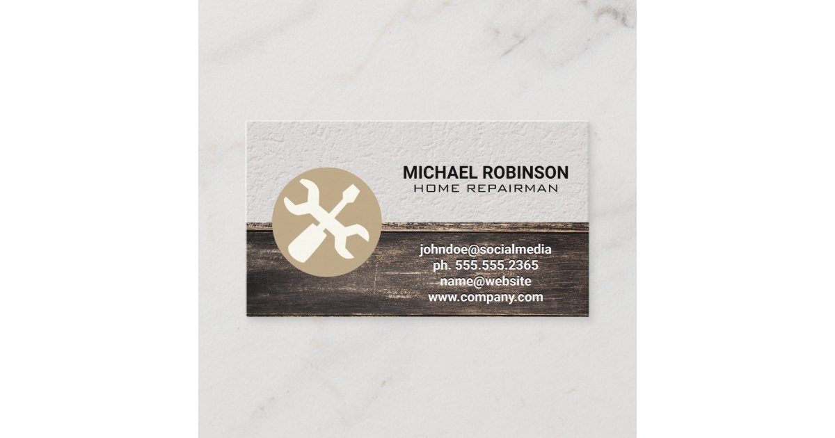 Hardware Building Carpentry Tools Business Card | Zazzle