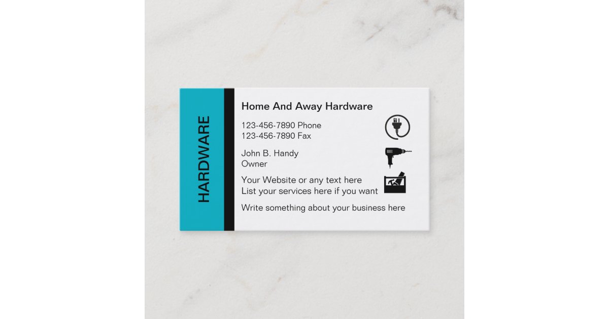 Hardware Business Cards | Zazzle