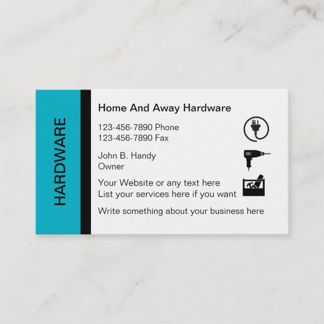 Hardware Business Cards | Zazzle